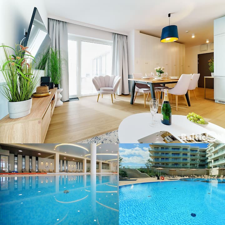 4-room Apartment-indoor & Outdoor Pool, Sauna, Gym - Kołobrzeg