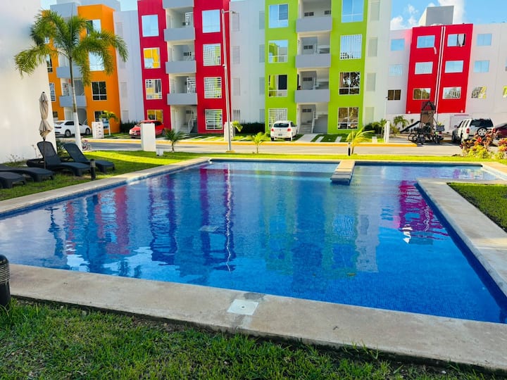 ¡Nuevo! Acogedor Y Espacioso Depa Con Alberca - Cancún