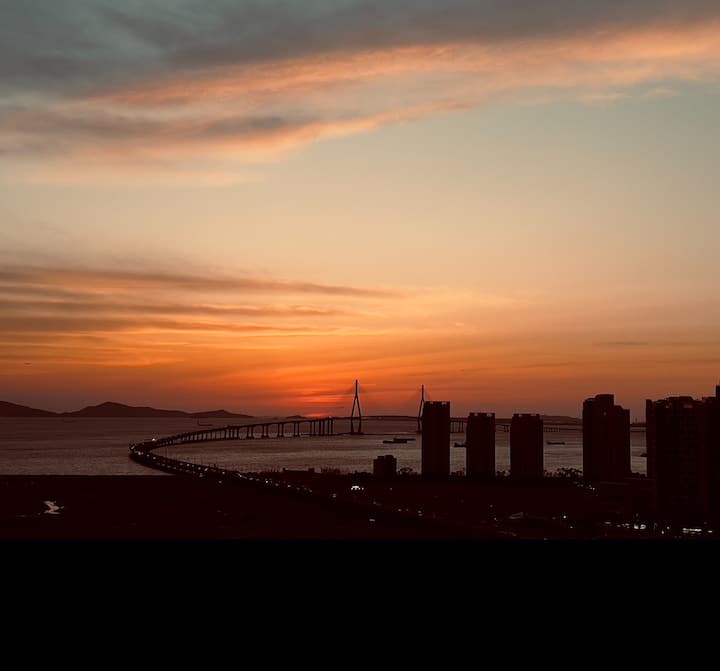 [쉼 스테이]최고급 천연라텍스Tistedal Topper사용#연박할인#커플데이트#서해대교뷰 - Incheon