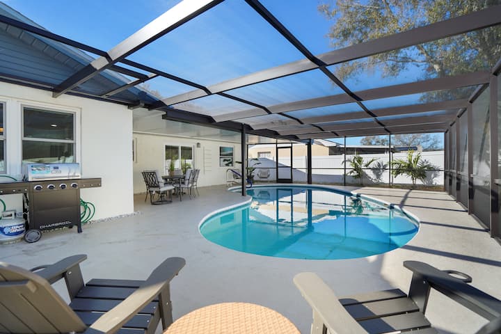 Wow! Dunedin Coastal Pool Home-beaches-eateries - 더네딘