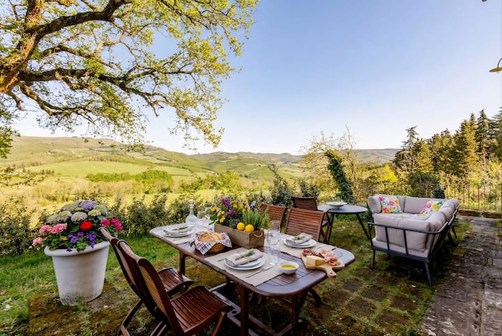 [Vista Mozzafiato] A/c Wi-fi Parcheggio - Radda in Chianti