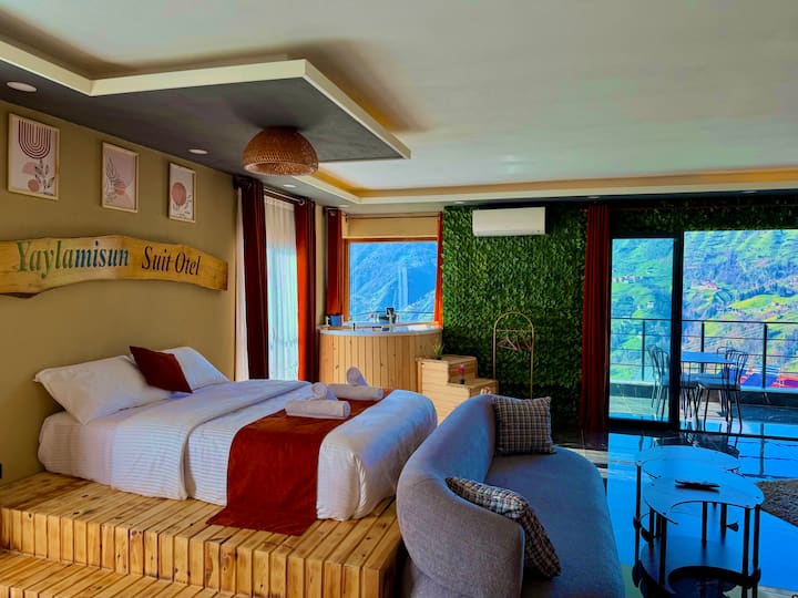 Jakuzili Ve Saunalı Balayı Odası - Çamlıhemşin