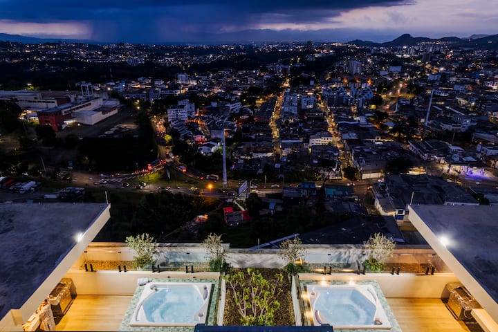 City View Loft With Coworking & 20th Floor Jacuzzi - Pereira