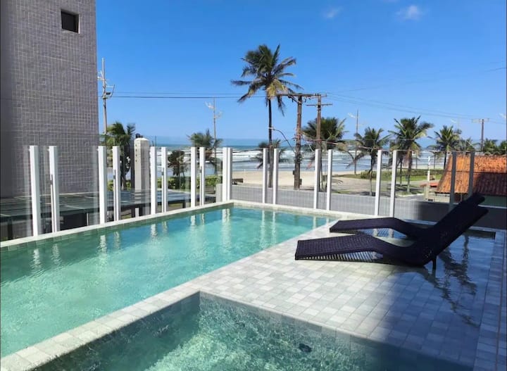 Ap Vista Mar Com Lazer Completo - Praia Grande