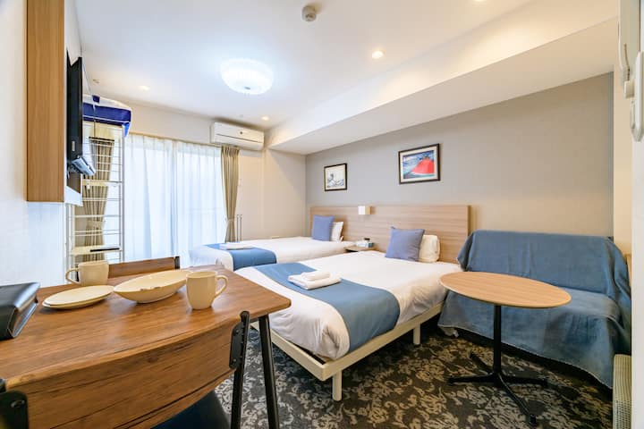 【オープン割】長期滞在おすすめ｜空港まで直通30分｜駅徒歩7分｜ホテルスタイル｜303｜z074 - Yokohama