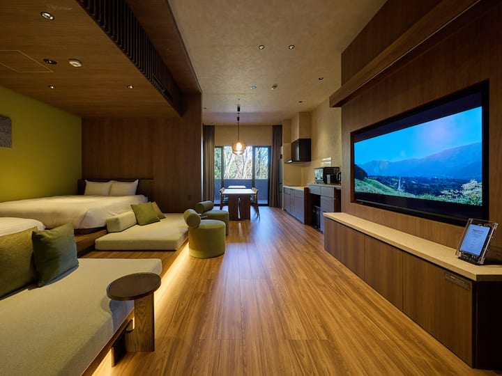 Rakuten Stay Villa 由布院温泉【C】2クイーン+2デイベッド/温泉,スチームサウナ - 유후인초 가와카미