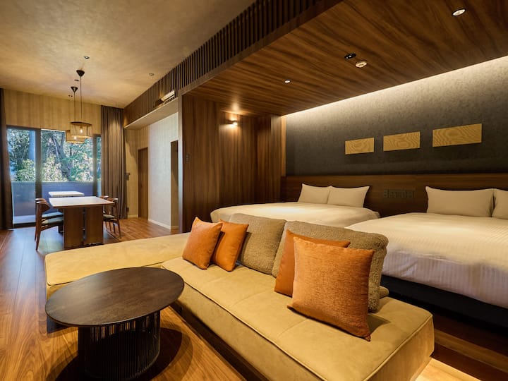 Rakuten Stay  由布院温泉【D】2クイーン／天然温泉,サウナ - 玖珠郡