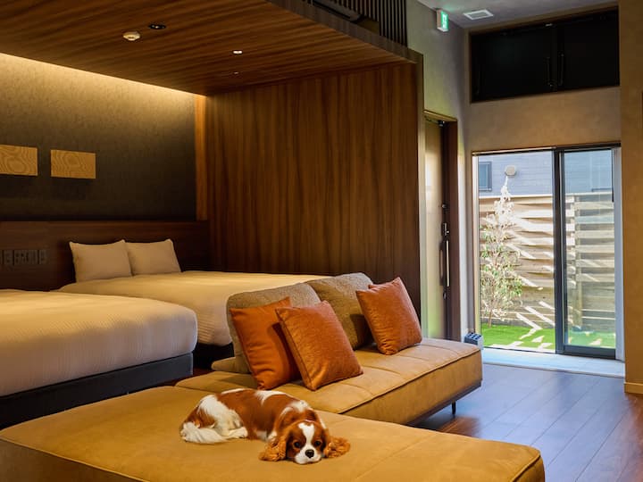 Rakuten Stay Villa 由布院温泉【D_dog】2クイーン/天然温泉 - 유후인초 가와카미