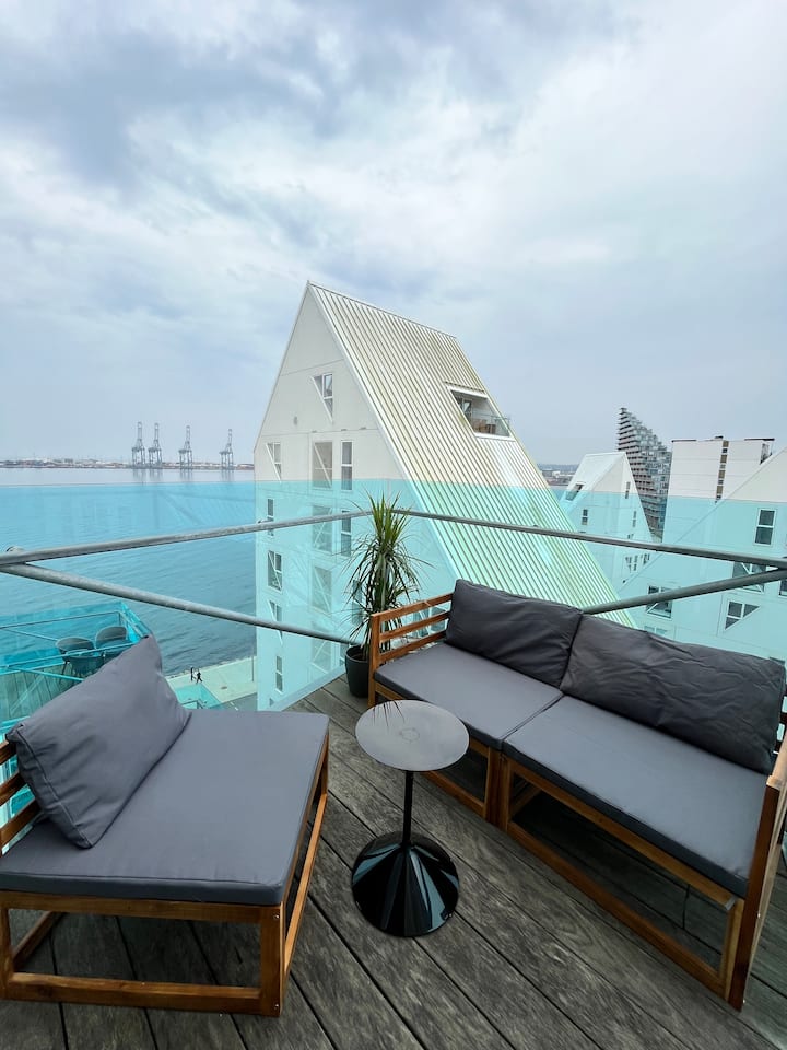 Moderne Lejlighed I Hjertet Af Aarhus M. Havudsigt - Aarhus