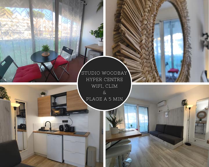 Studio Woodbay Clim, Wifi & Plage à Pied - La Grande-Motte