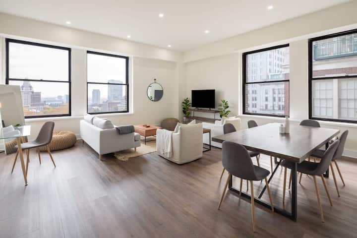 Sosuite | Corner 3br Apt W Park View, W/d, Gym - National Park, NJ