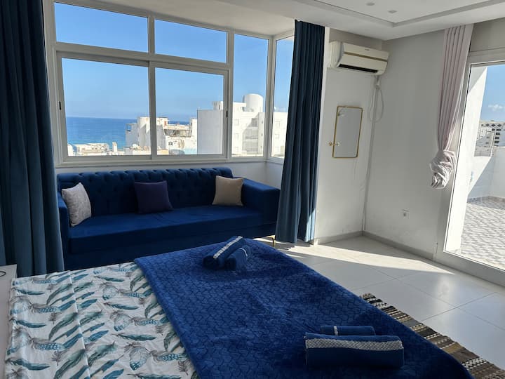 Spacious 2 Bedroom Penthouse With Sea Views - Sousse
