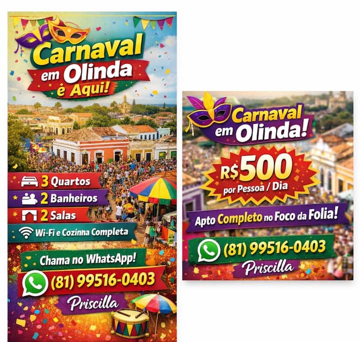 Apartamento Mobiliado Para Carnaval Em Olinda - Recife