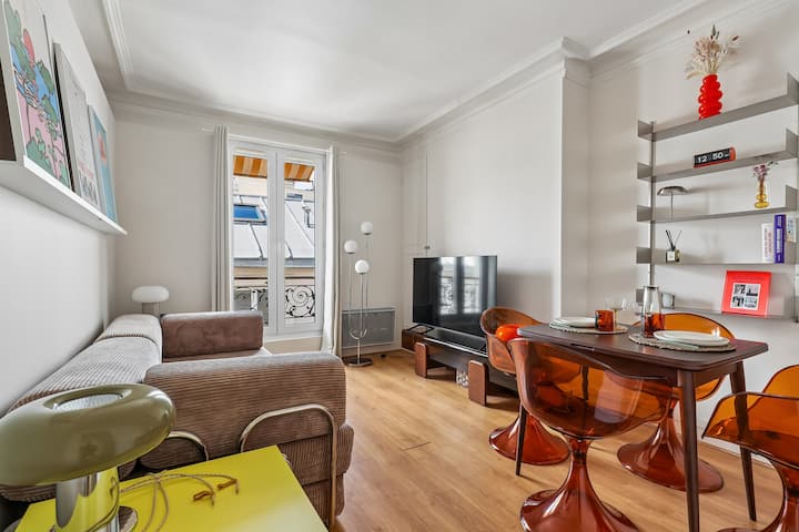 Designer Gem · Marais · Top Floor · Lift · Bright - Porte de Pantin