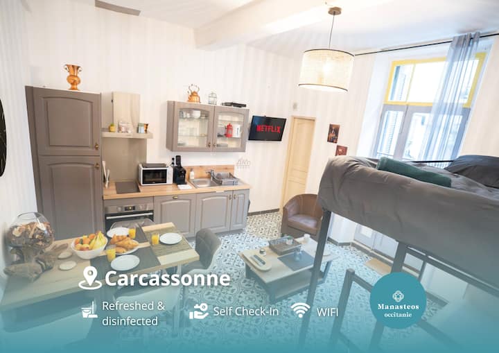 Charmant Studio Avec Canapé, Lit Et Terrasse-as - Département Aude