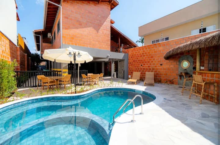 04 Studio Premium Ar Cond E Piscina Aquecida - Ubatuba