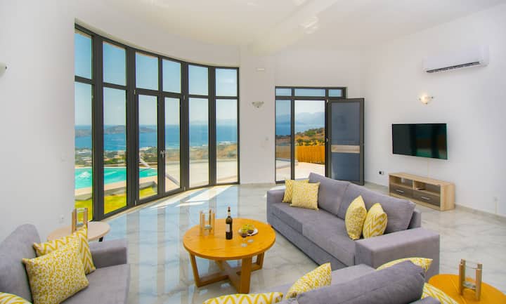 Joy Of The Sky Villa,elounda(private Pool&seaview) - Elounda