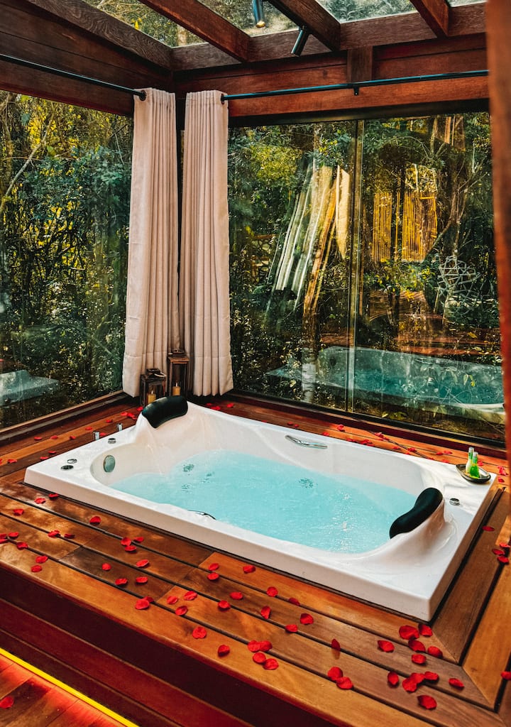 Cabana Da Represa: Horizonte - Banheira Panorâmica - Araucária