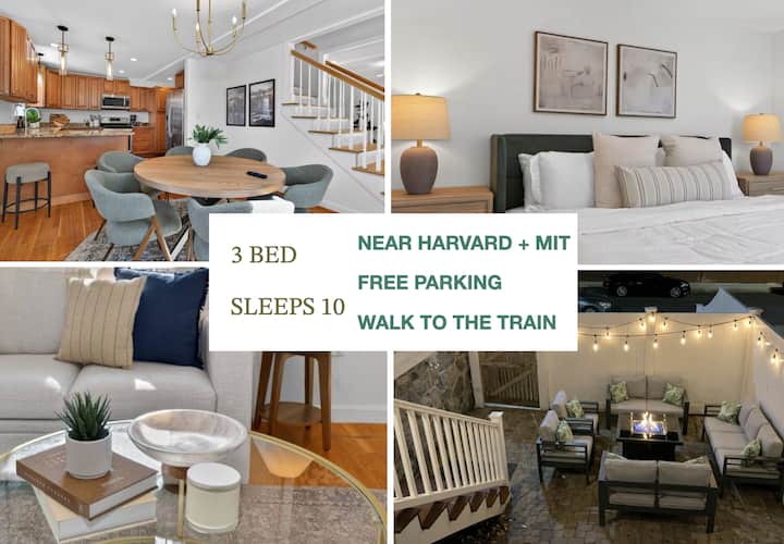 Free Parking + Sleeps 10 | 3br+3ba + Amenities - Cambridge, MA