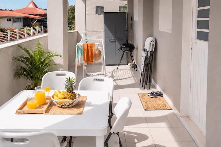 T3 Climatisé Avec Terrasse-proche Plages Du Sud - Martinique