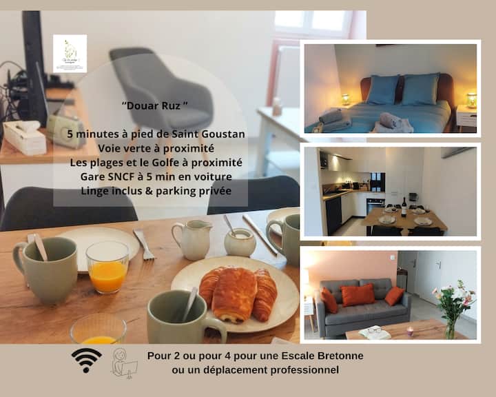St-goustan 2/4 Pers -Parking Privé & Charme Breton - Auray