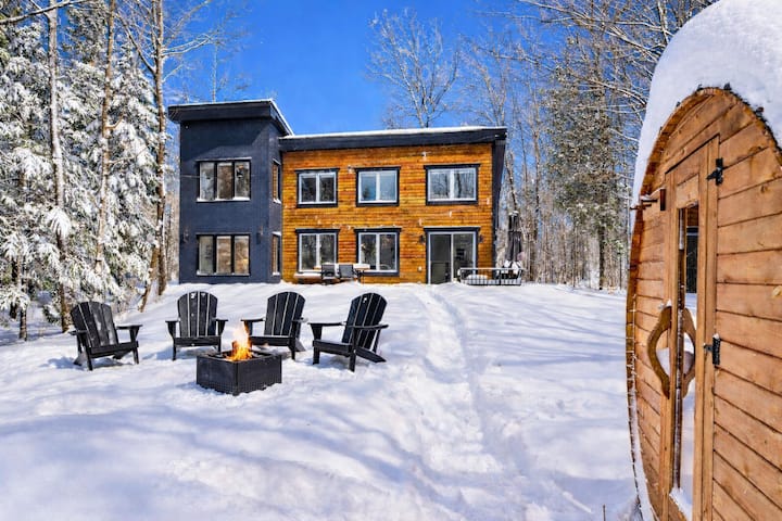 Chalet Nature En Montagne Avec Sauna Et Ruisseau - Orford, QC