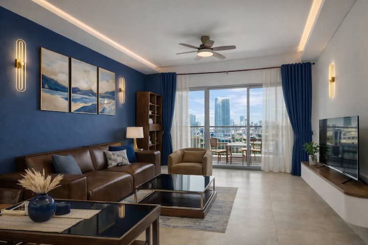 Han Riverfront 2br Apt W Pool, 2 Mins - Han Market - Da Nang