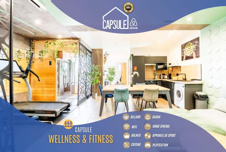 Capsule *Wellness 2 Chambres* Sauna-jaccuzi - Valenciennes