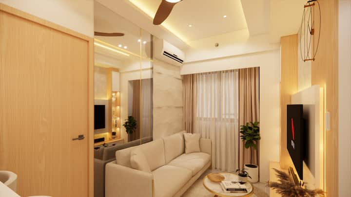 1 Bedroom-balcony-hotelmatress-450mbps-washing - Cebu