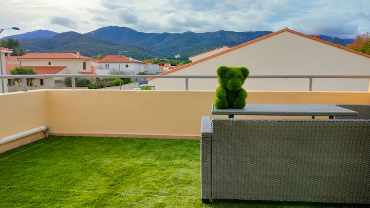 Nouveau : Vue Montagnes à Proximité De La Mer. - Argelès-sur-Mer
