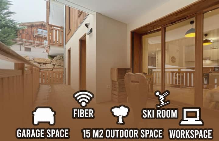 Appartement 2/4 Pers – Terrasse, Parking & Fibre - Champagny-en-Vanoise