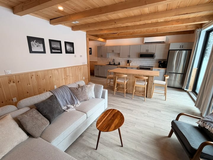 The Fox Den Hearth · Timber Barn · Fireplace - Stowe, VT