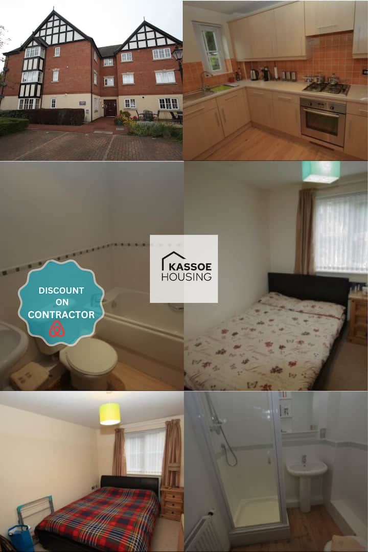 Cosy 2 Bedroom Contractor-friendly - Northwich