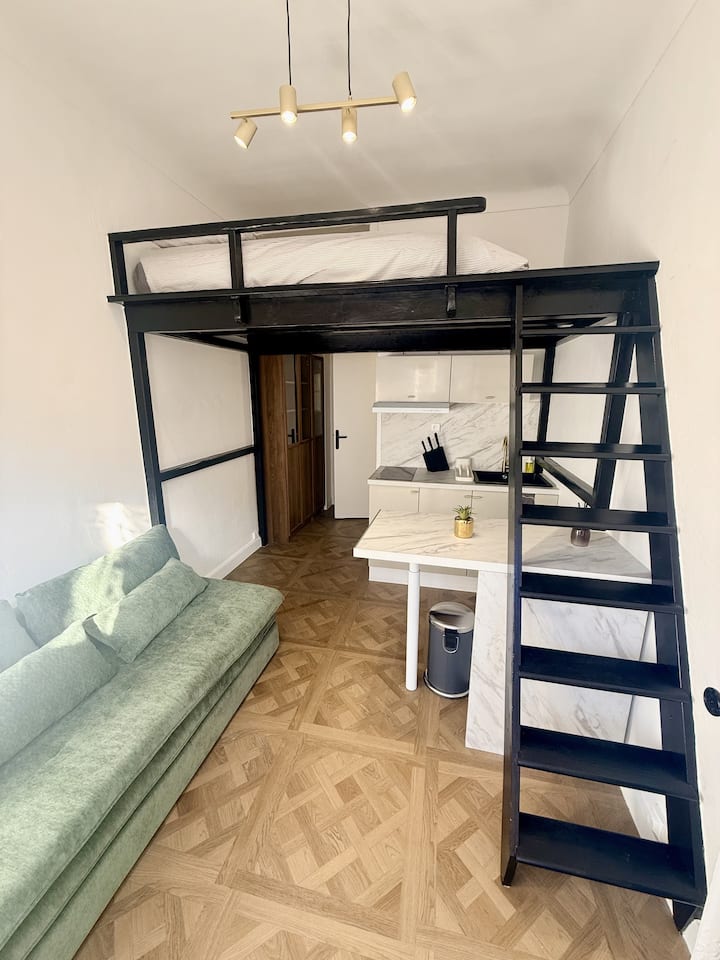 Studio Cosy Avec Mezzanine · 100 M Plage & Gare - Nice