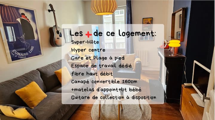 Studio Vintage Chic, Centre, Gare Et Plage à Pied. - Le Havre