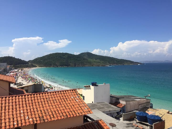 Ap Pé Na Areia Vista Mar 2 Quartos Ar 8 Pessoas - Arraial do Cabo