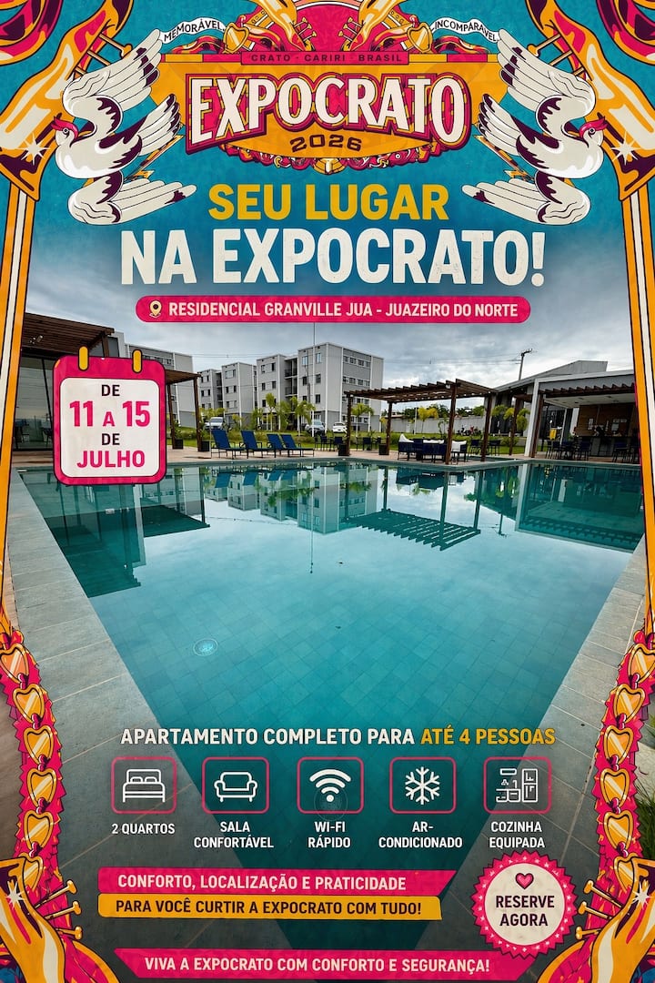 Granville Jua. Apto Completo Em Condomínio Clube! - Juazeiro do Norte