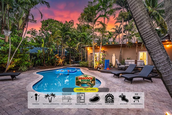 Heated Pool, Sauna, Tiki Bar, Pizza Oven & Karaoke - Fort Lauderdale