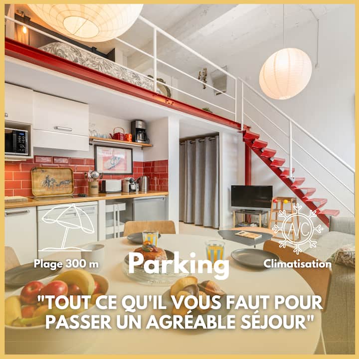 Nice-duplex-plage-parking-climatisation - Nizza