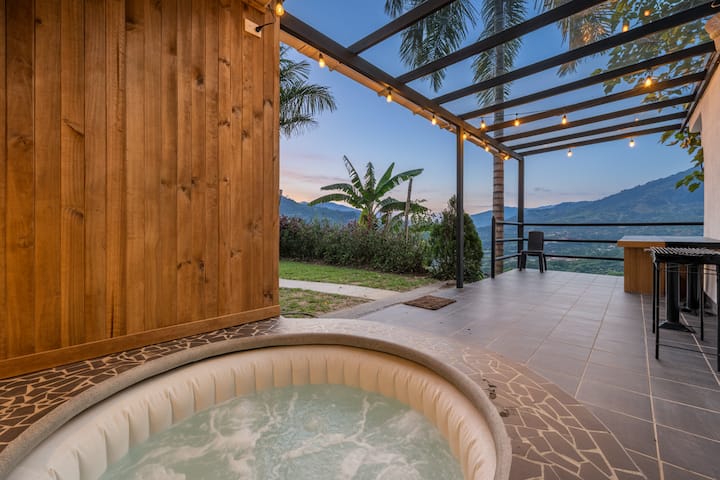 Cabaña Panorámica 2 Hab/jacuzzi Cerca De Medellín - Girardota