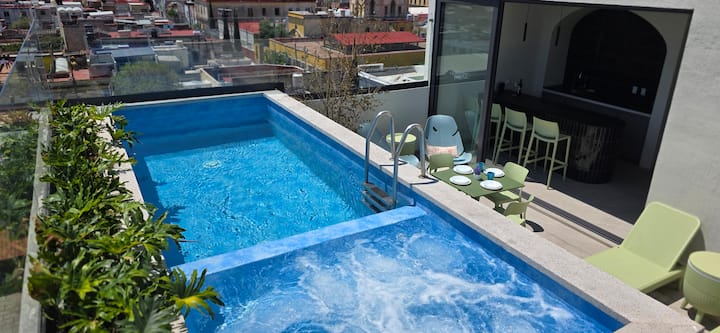 Luxury Stay W/ Pool, Gym & Wine Bar -Estudio 104- - Guadalajara