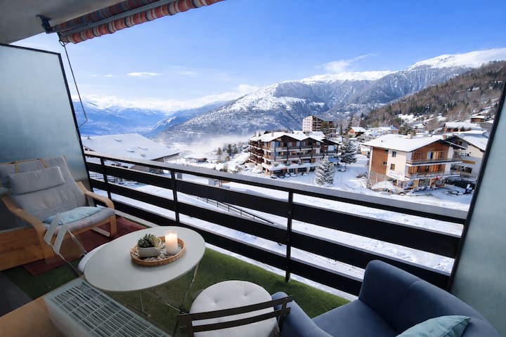 Studio Premium. Vue Montagne, Parking, Long Séjour - Sion