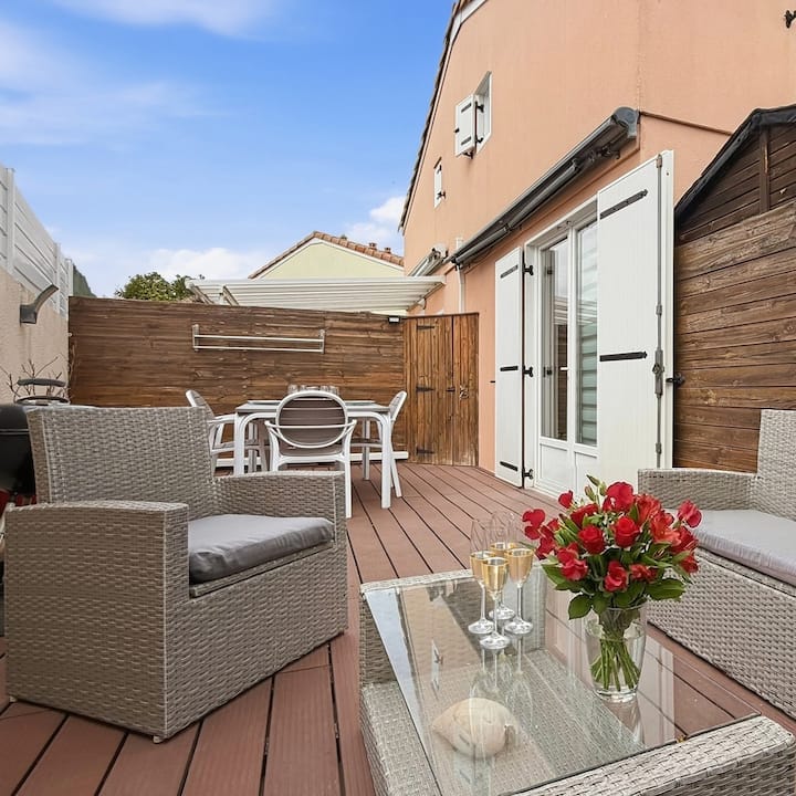 T2 Rénové Avec Terrasse à 2 Min De La Plage - Marseillan