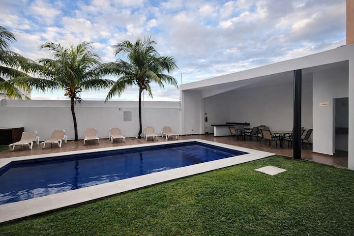 Departemento De Lujo Centrico Con Alberca - Cancun Airport (CUN)