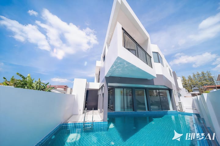Bangtao 轻奢5卧｜2026全新现代空间美学设计｜私人泳池度假别墅｜15米长大泳池靠近邦涛海滩 - Thailand