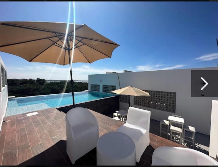 Departamento En Laguna Mandinga Con Alberca Y Wifi - Mexico