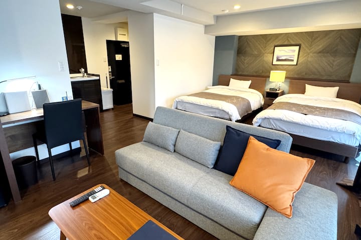 【素泊・駐車場無し・ツインルーム】新規オープン特別価格！松本駅から徒歩約７分に自宅気分で好立地ステイ - Matsumoto