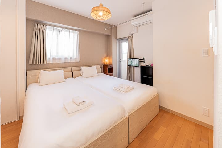 20sqm Apartment In Sumida | Twin Beds | Kitchen - Akihabara