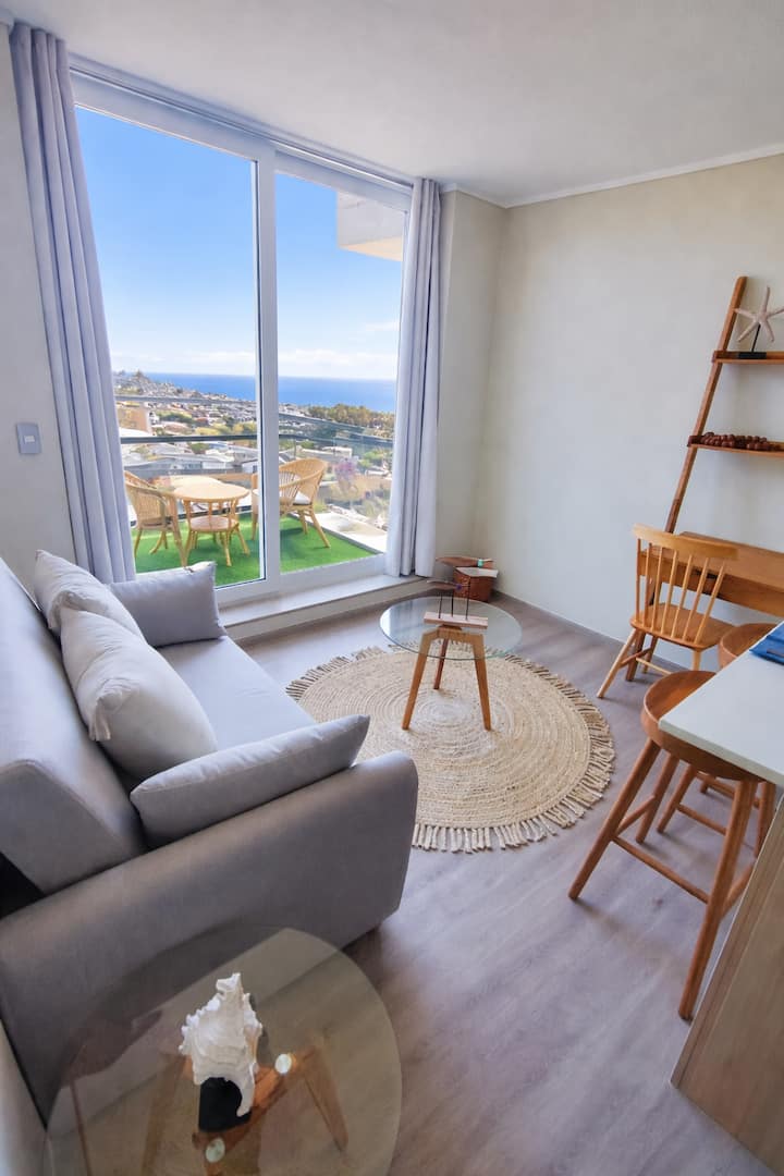 1707, Departamento Con Terraza Y Piscina En Azotea - Valparaíso