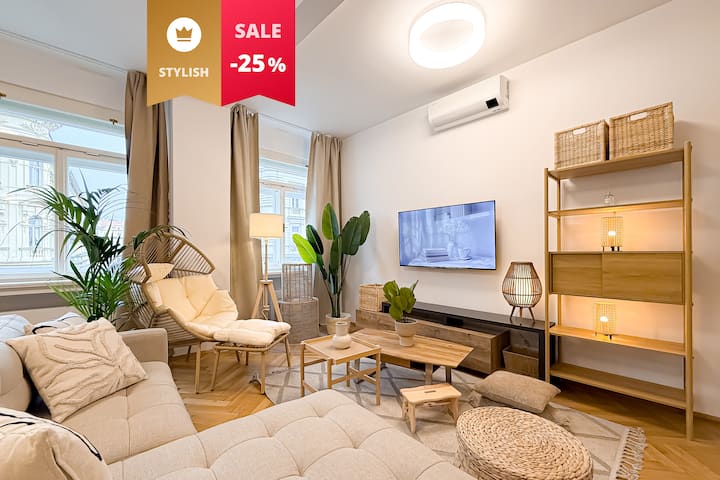 Boho Styl 3bdr & 100 M2 + Air Conditioning - Praga